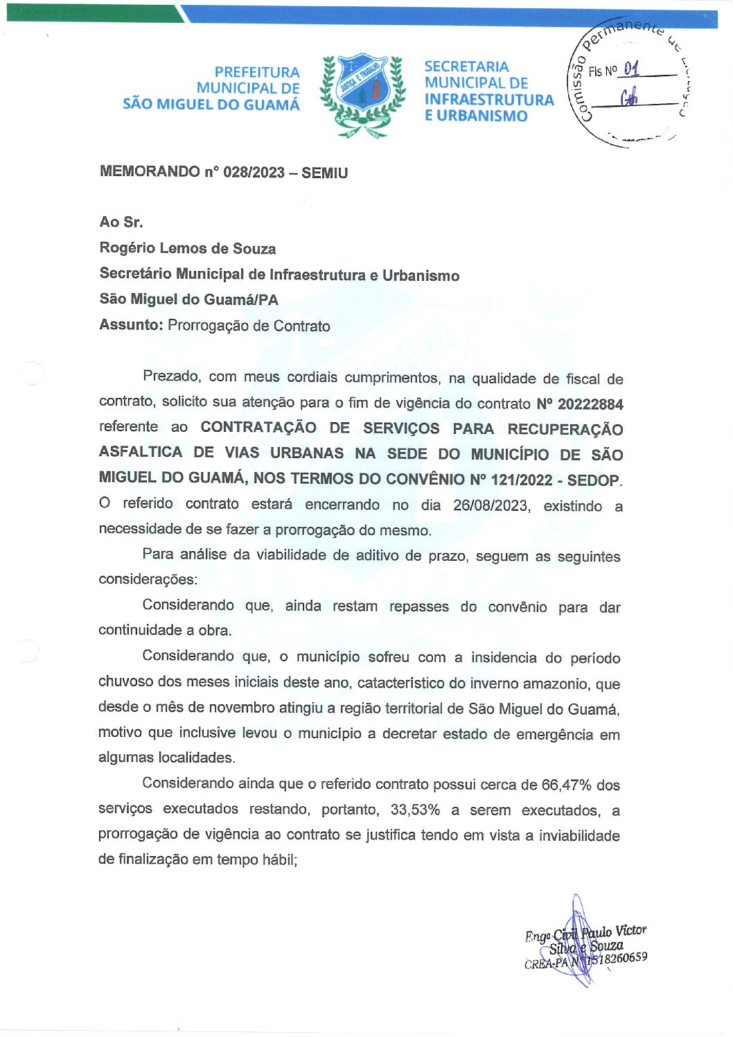 JUSTIF.2º ADIT.CONT.20222884 - IMPÉRIO - Prefeitura Municipal de São ...
